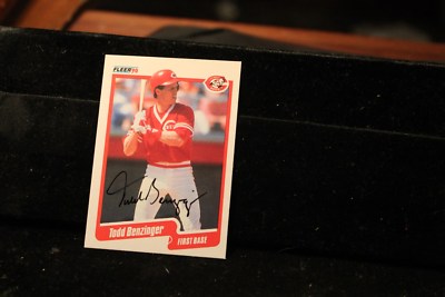 Todd Benzinger Cincinatti Reds Signed Card Autographed Auto | eBay