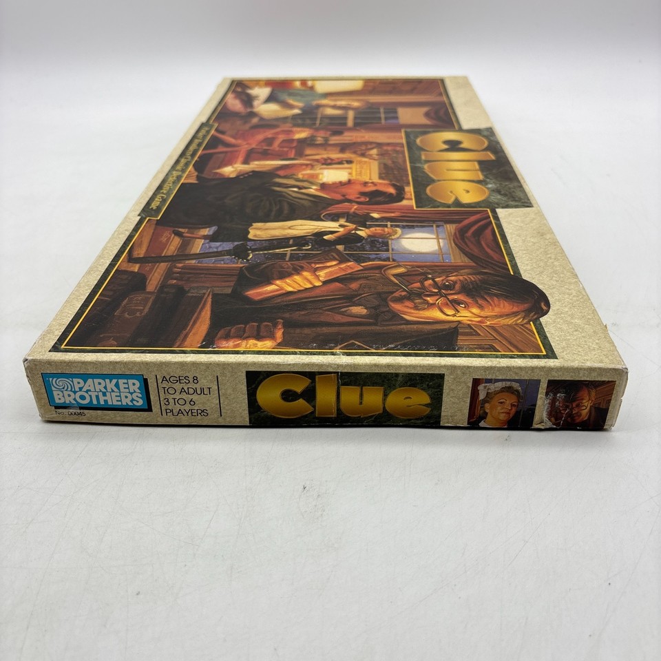 VINTAGE Clue COMPLETE Parker Brothers 1992 Classic Board Game Long Box ...