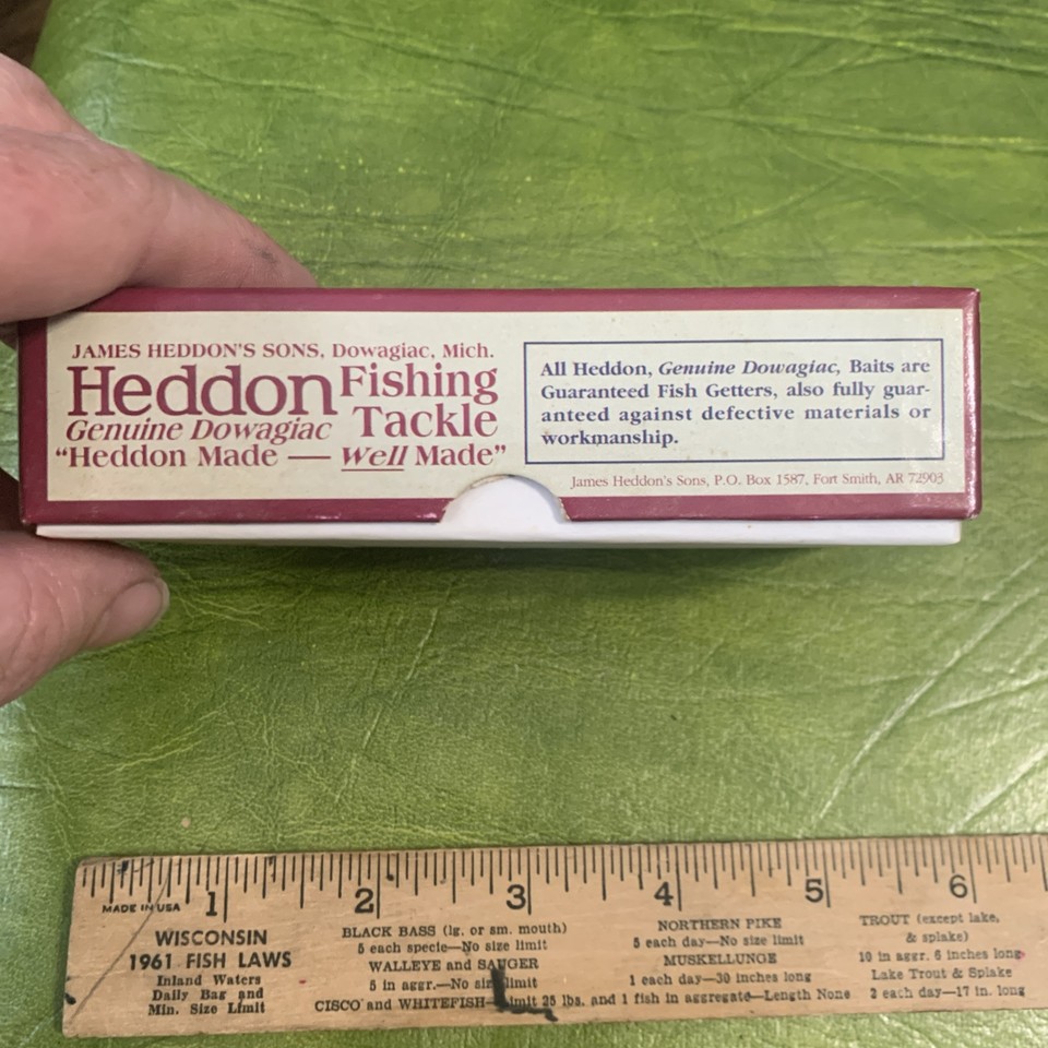 Heddon Wood River Runt Centennial Edition w/Box, Fishing Lure & Paper ...