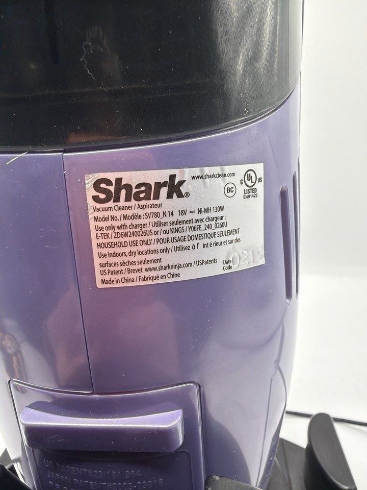 SHARK Cordless Handheld Vacuum SV780 18V Charging Dock Works Battery ...