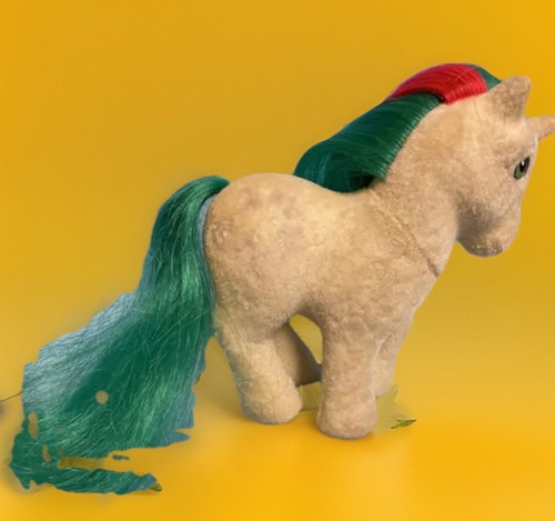 1985 “BUTTONS” VINTAGE MY LITTLE PONY G1; SO SOFT FLOCKED PONIES ...