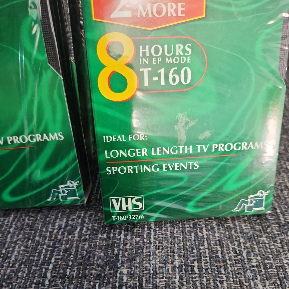 Lot of 8 Maxell 8 Hours VHS T-160 Standard Grade Video Cassette Tapes ...