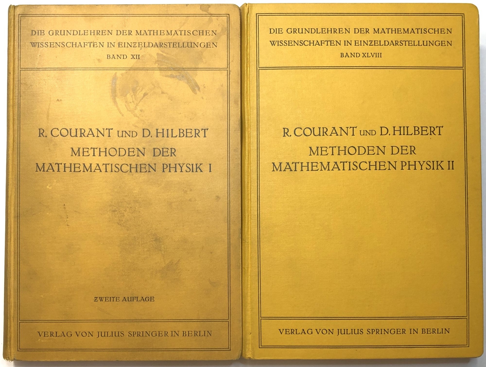 R Courant, D Hilbert / Methoden Der Mathematischen Physik I & II 2 Vols ...