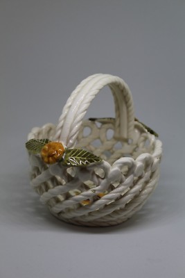 Antique Miniature Porcelain Basket, Hand Painted. 1980s | eBay