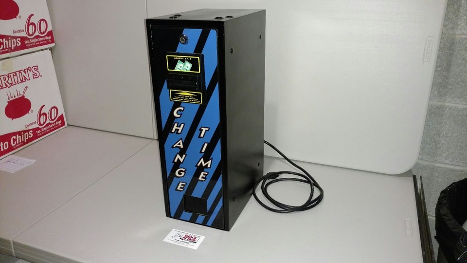 VM010 DOLLAR BILL CHANGER MACHINE LABEL STICKERS - Accepts $1 & $5 ...