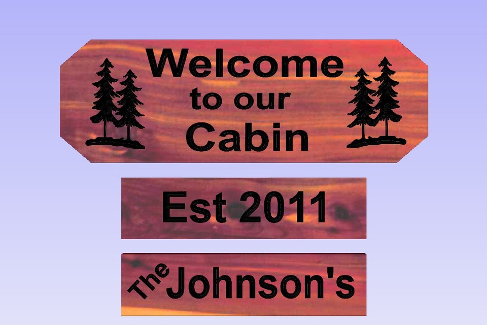 Personalized Custom Carved Cabin Cedar Wood Sign Rustic Plaque Home ...