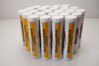 24 x 400 g (11,86 €/kg) Divinol Mehrzweckfett NLGI 2 + Graphit 85000 ...