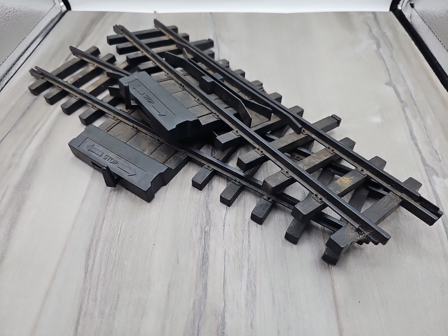 17 Bright TRAIN TRACK SWITCH, Straight, Curved Track G Scale Express ...
