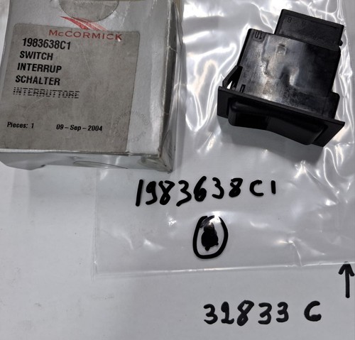 NEW NOS TRACTOR PARTS 1983638C1 FLASHER SWITCH Case FIT 380B, 995, 4210 ...