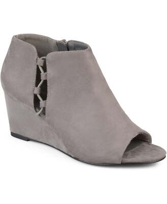 Journee Collection Women's Grey Falon Wedge Booties - 11 - Grey | eBay