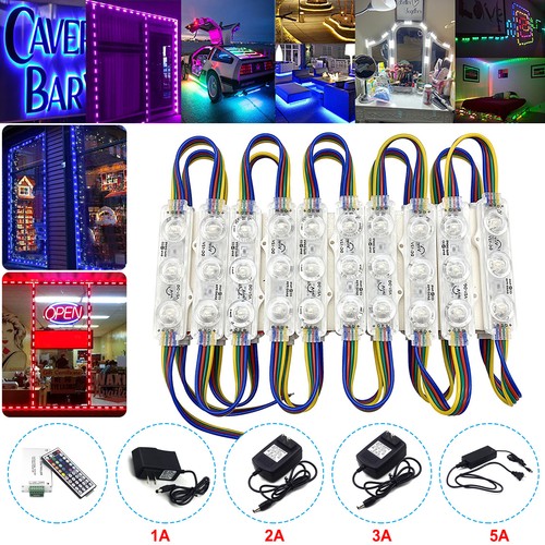 20-160pcs 5050 SMD 3 LED Module Light RGB Waterproof Storefront Window ...