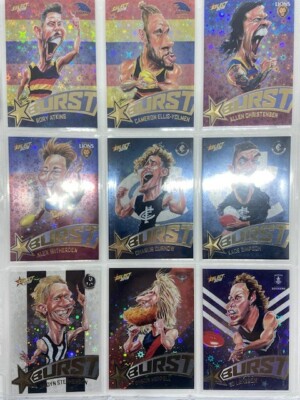 2019 AFL Select Footy Stars Star Burst Team Colours Choose Your Cards ...