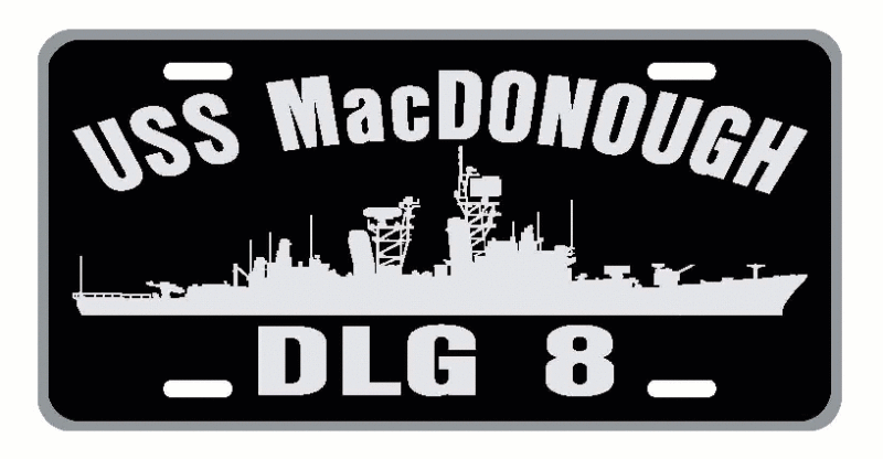 USS MacDONOUGH DDG 39 DLG 8 License Plate U S Navy USN P01 | eBay