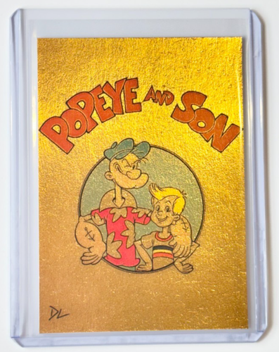 Popeye And Son Gold Plated Artist Signed “Cartoon Classic” Trading Card ...