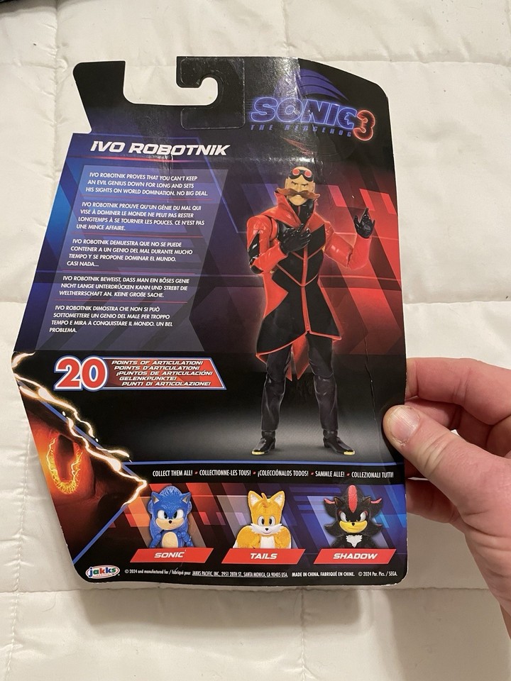 New Jakks Pacific Dr. Ivo Robotnik 5" Action Figure Sonic The Hedgehog ...