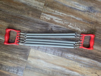 Vintage 4 Steel Spring Resistance Chest Expander 23” Orange Red Good ...