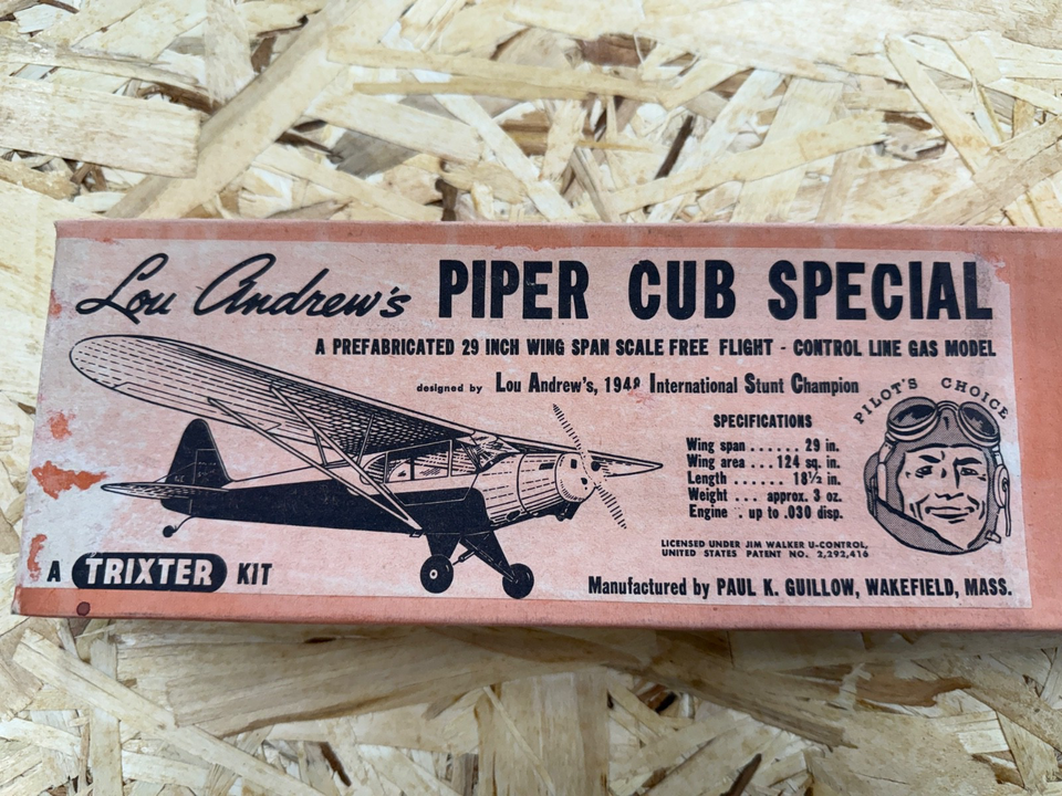 Lou Andrews Piper Cub Special untouched vintage kit 29 inch wingspan ...