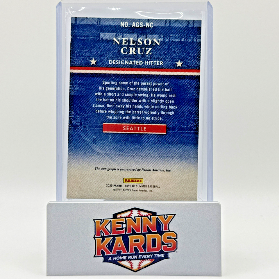 2025 Panini Boys of Summer #AGS-NC Nelson Cruz American Glory ...