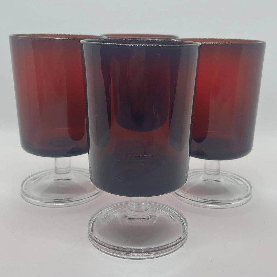 Luminarc Cavalier Ruby Red Stemmed Wine Glasses, set of 4 | eBay