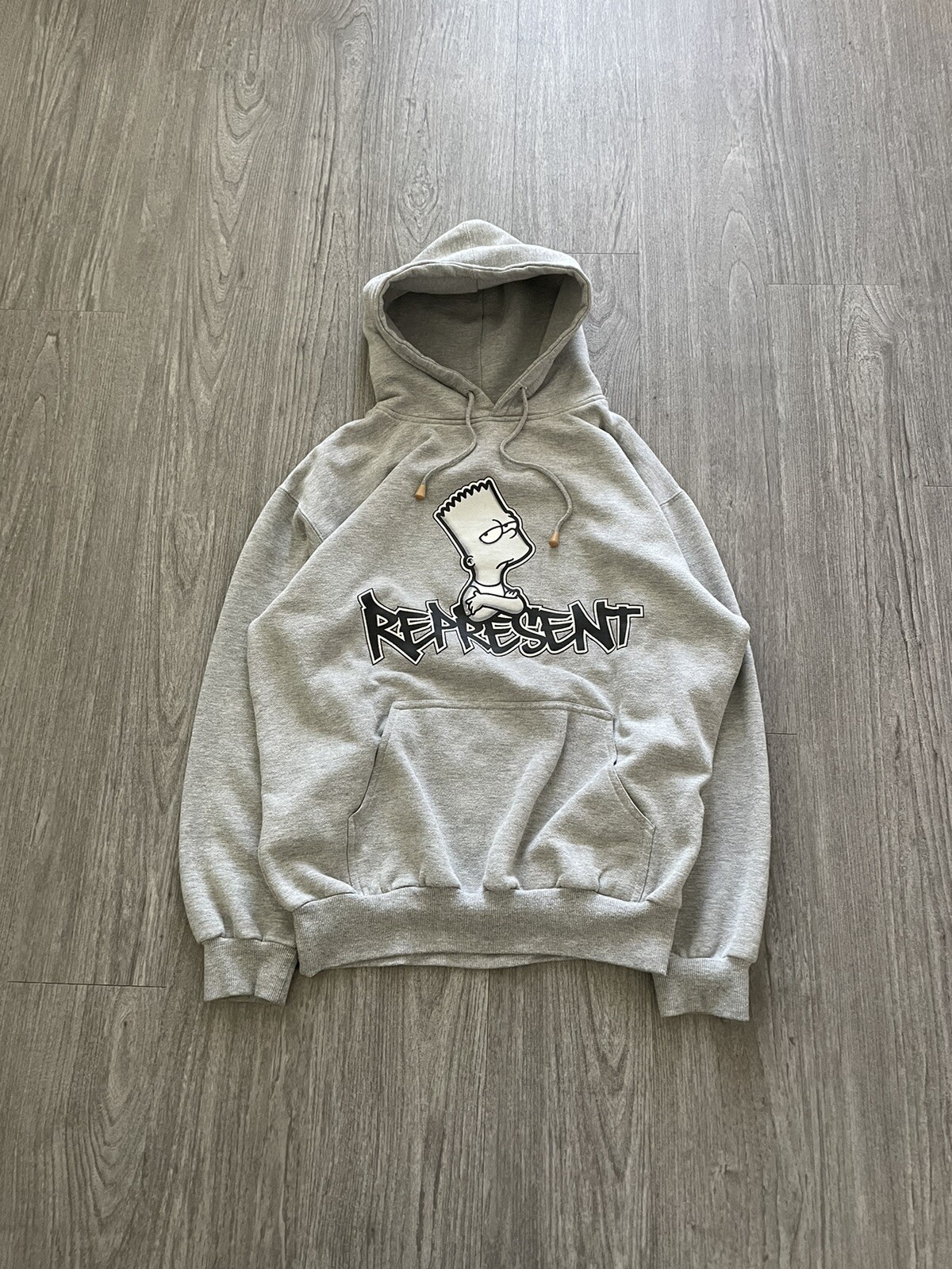 Vtg 2003 The Simpsons Bart Simpson Represent Hoodie L… - Gem