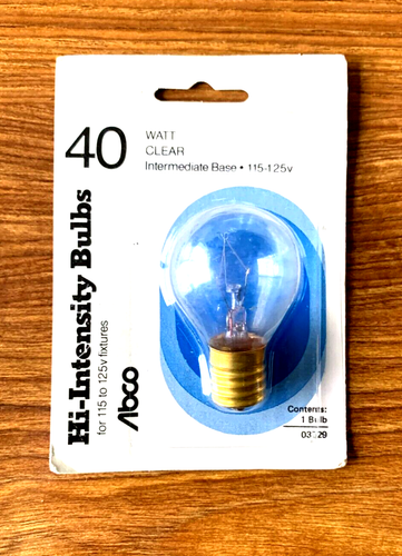 40 Watt hi intensity light bulb intermediate base | eBay