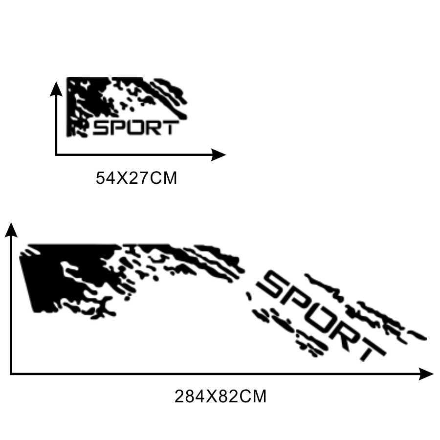 3Pcs Pickup Side Body Decals Stickers Rear Trunk Sticker Universal ...