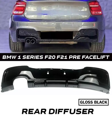 REAR DIFFUSER DUAL EXHAUST FOR BMW 1 SERIES F20 F21 PRE-LCI M SPORT ...