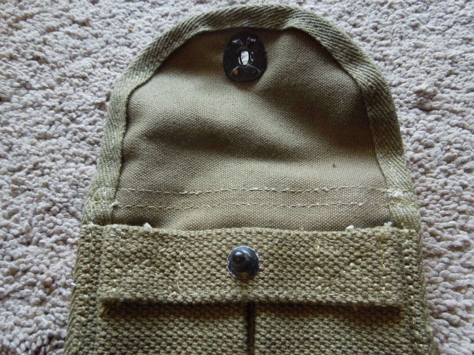 USGI WW2 Type .30 M1 Carbine Buttstock Pouch for Two 15 Round Mags ...