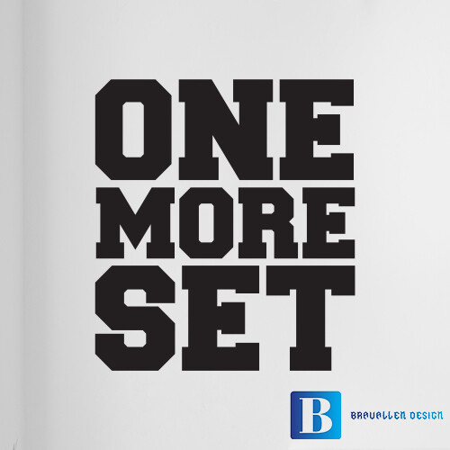 One More Set Motivational Gym Wall Art Decal Sticker | eBay UK