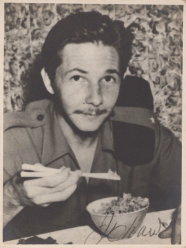 CUBA CUBAN REVOLUTION RAUL CASTRO CHINESE FOOD PORTRAIT 1960s Orig ...