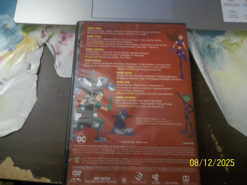 TEEN TITANS~THE COMPLETE SERIES~2009 VG/C 7 DISC DVD SET~ANIMATED DC ...