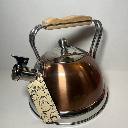 Balduzzi Italian Style Stainless Steel Tea Kettle Faux Wood Soft Touch ...