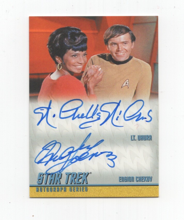 Star Trek TOS Heroes Villians Dual Autograph Card Nichelle Nichols ...
