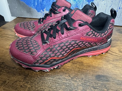 MERRELL RED ALL OUT CRUSH TOUGH MUDDER HIKING TRAIL SHOES BOOTS US ...