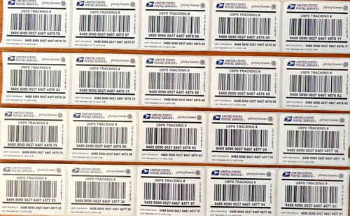 100 Pitney Bowes Label 888 Tracking Number stickers for USPS Ground ...