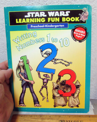 Star Wars learning fun book 1999 NEW, Writing numbers, Preschool ...