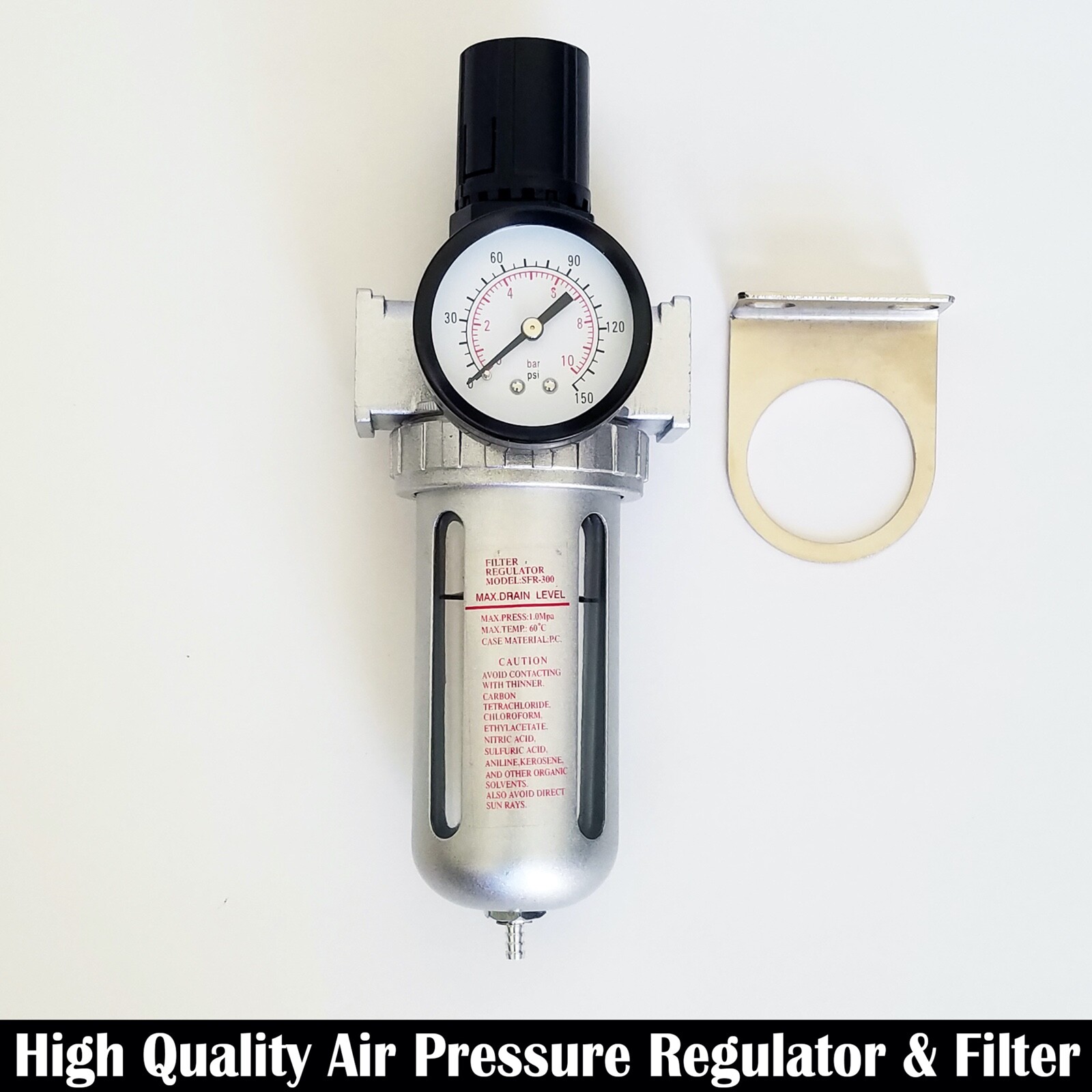 Single 3/8" Regulator Control Unit Filter Lubrication Air Compressor ...