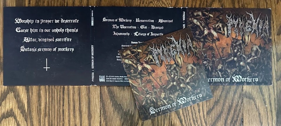 Pyrexia / SERMON OF MOCKERY [DIGIPAK] — 15-track 2015 single CD ...