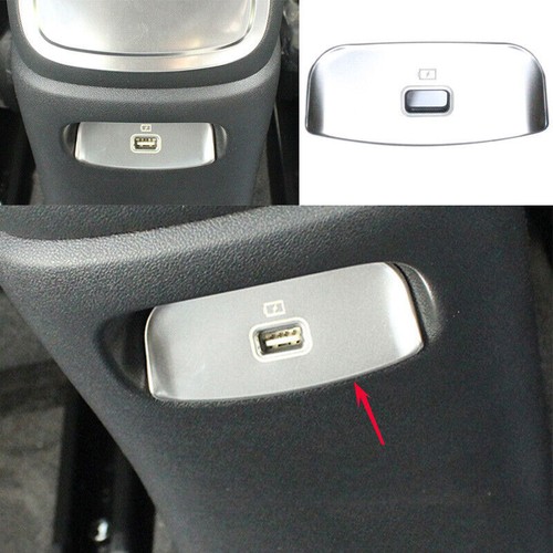 Silver Steel Rear USB Socket Switch Cover Trim 1X For Hyundai Elantra ...