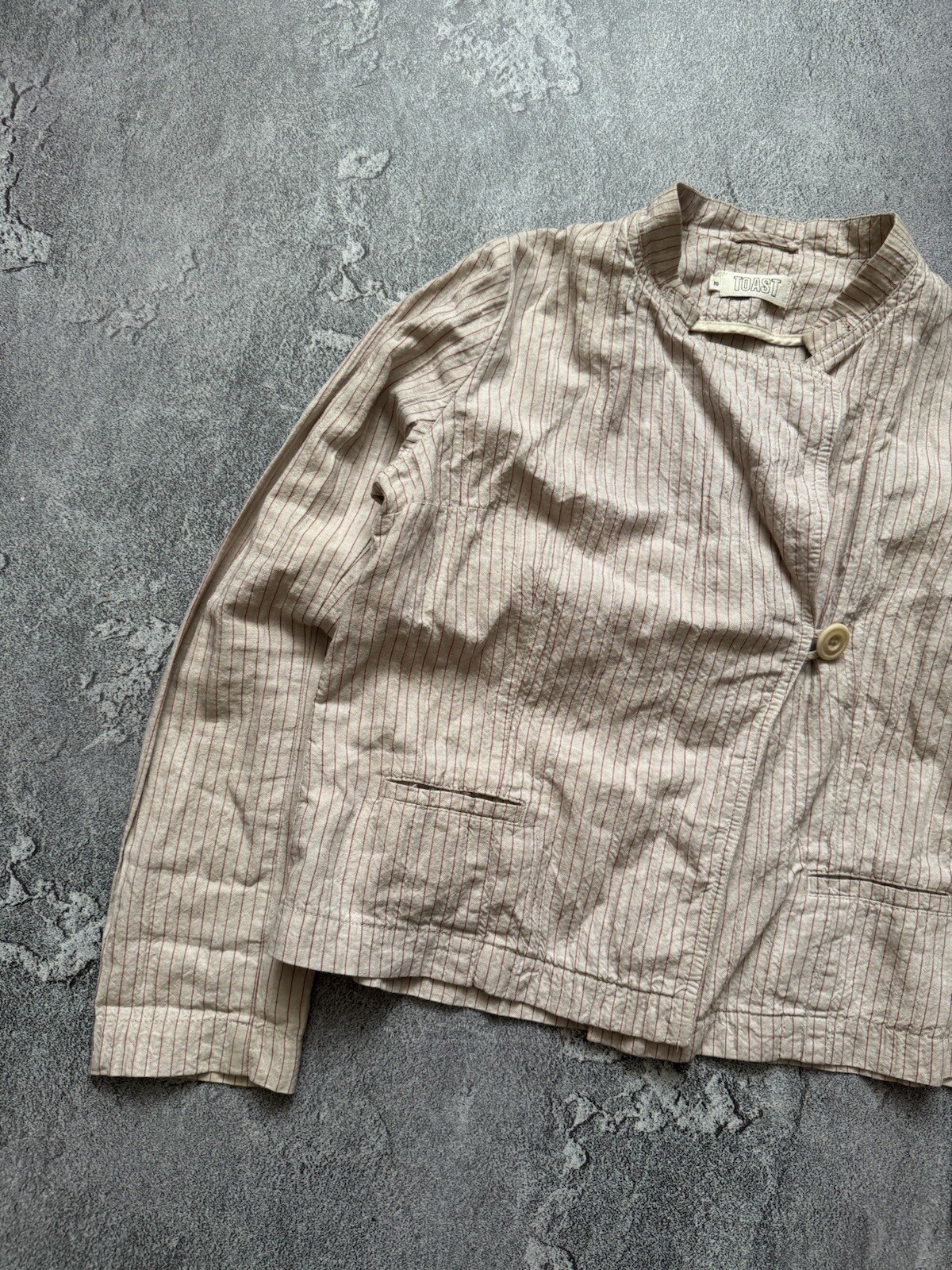 Toast 20 button up Striped blazer Cardigan jacket ava… - Gem