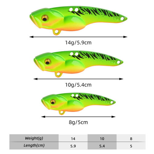 5pcs Metal Vib Blade Lure Sinking Vibration Baits Vibe for Bass Pike Fishing | eBay