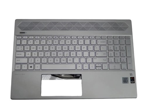 HP 15-CS 15Z-CW100 15-CW Keyboard, Palm rest Silver L24752-001- Free ...