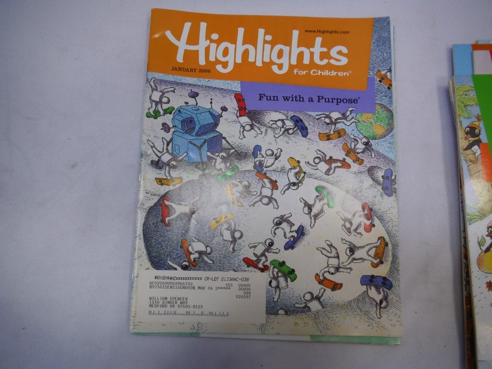 Vintage HIGHLIGHTS Magazine for Children LOT Of 12 Very Good Used Cond ...