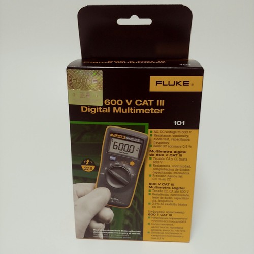 FLUKE 101 Digital Basic Multimeter Pocket Portable Meter AC DC Volt ...