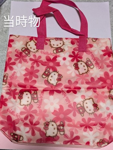 Hello Kitty Vinyl Tote Bag Retro Design, Laminated, Watercolor Style ...