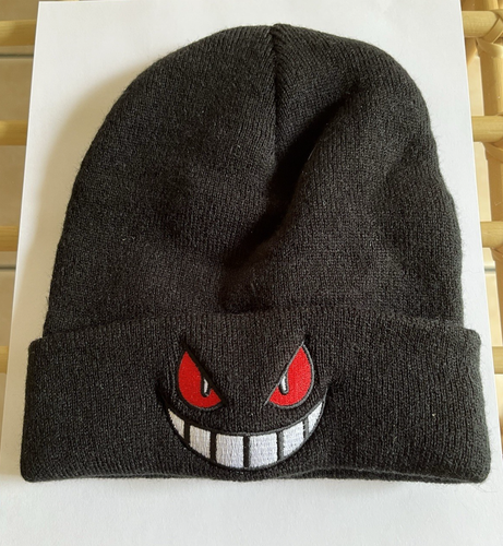 Gengar Beanie Black One Size Fits Most Stitched Skullcap Cap Pokémon ...