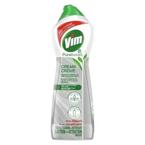 3 x Vim PureBoost Cream Multi-purpose with Bleach Cleaner 750ml Canada ...