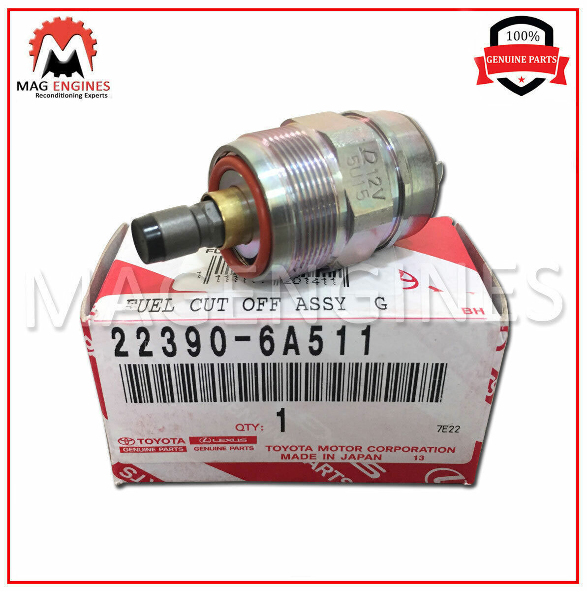 223906A511 Genuine Toyota Solenoid ASSY Fuel Cut 22390-6a511 OEM for ...