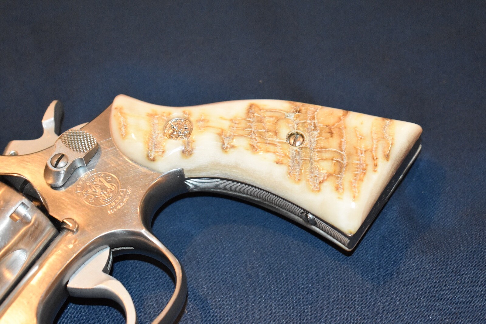 SMITH & WESSON K FRAME RAM'S HORN / STAG GRIPS | eBay