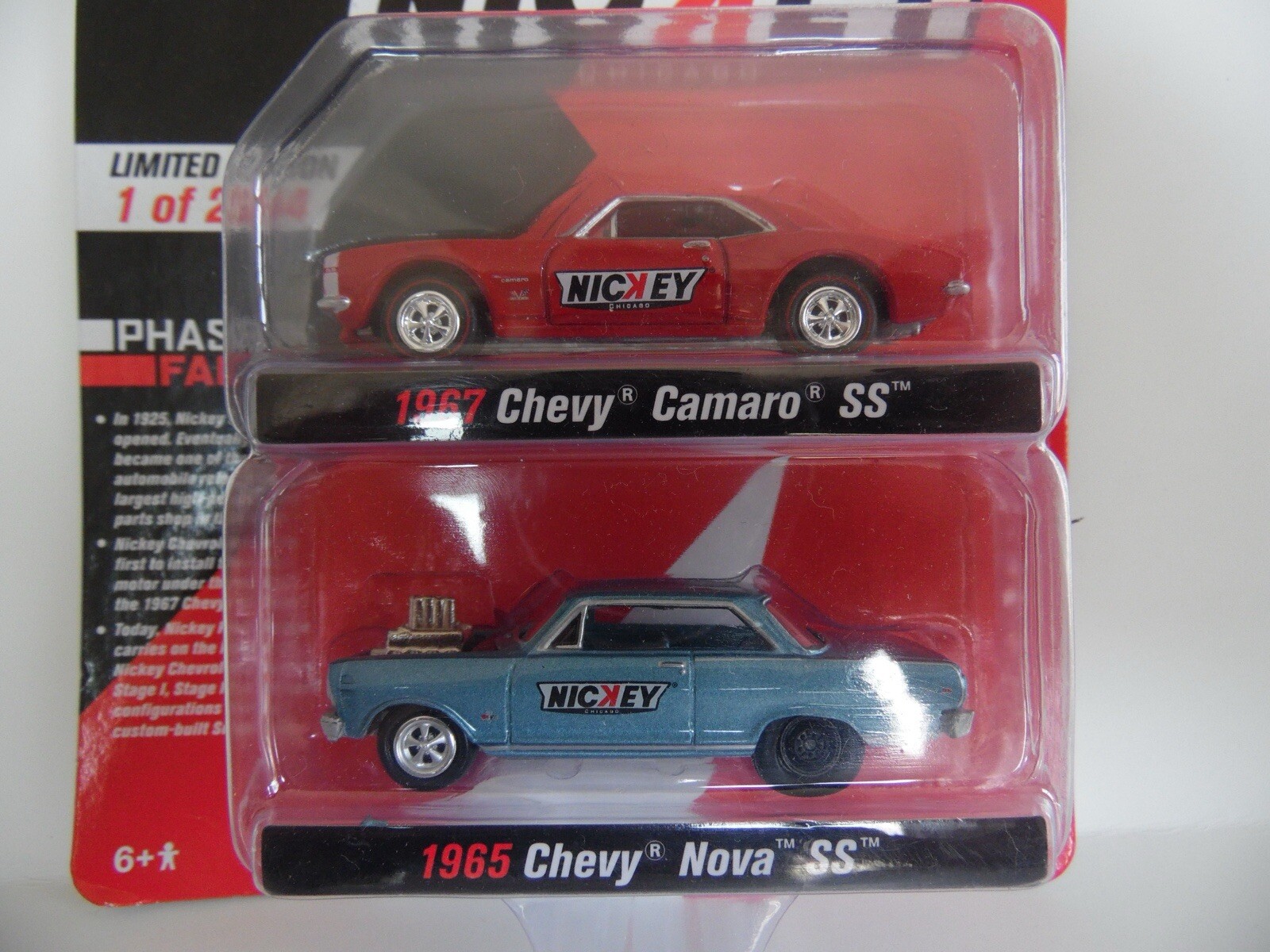 Johnny Lightning Nickey Chicago 1967 Chevy Camaro SS/ 1965 Nova ss L24 ...